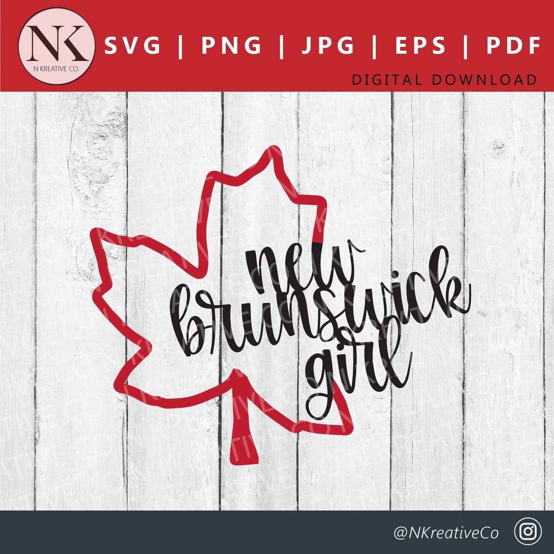 New Brunswick Girl SVG | Canadian Girl SVG | Canada SVG | Canada Day ...