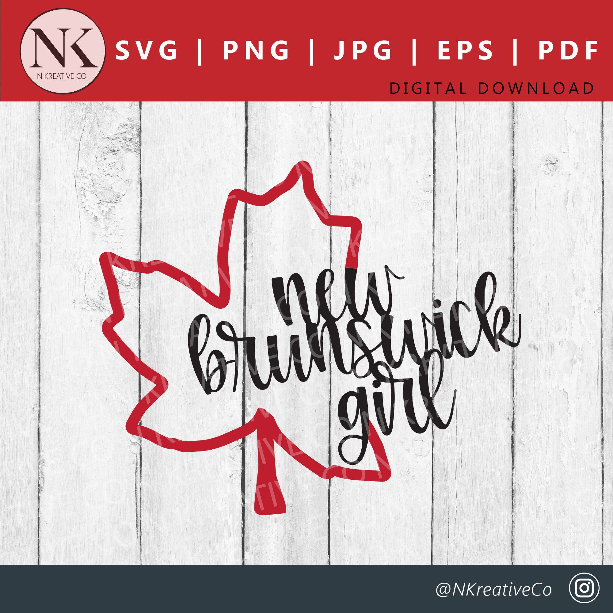 New Brunswick Girl SVG | Canadian Girl SVG | Canada SVG | Canada Day ...