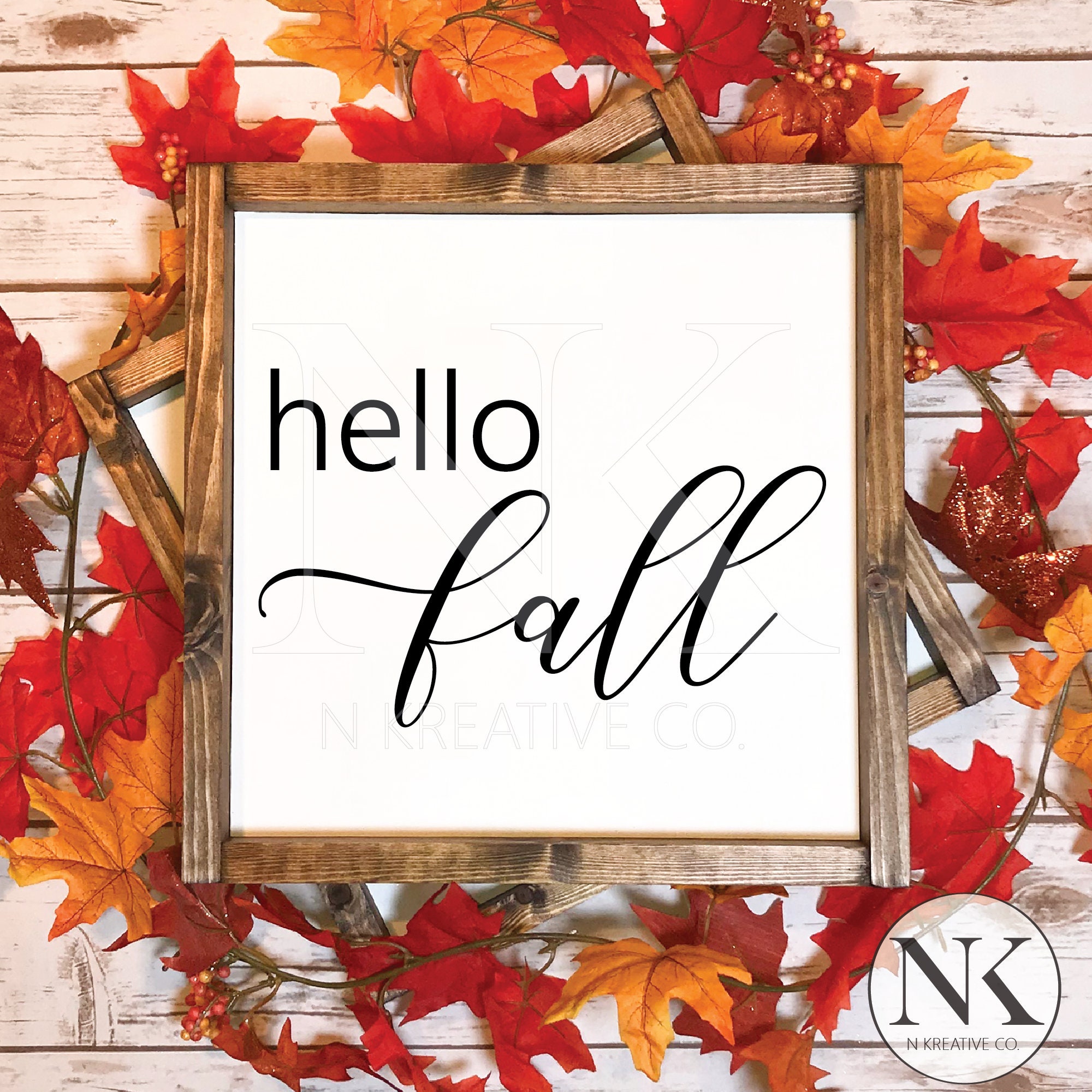 Hello Fall SVG Fall SVG Autumn Svg Fall Wood Sign SVG Fall Sayings Svg ...
