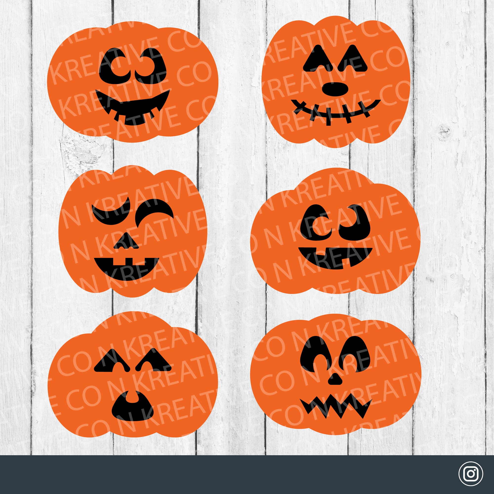 Pumpkin Faces SVG | Jack O Lantern Svg | Halloween SVG | Build Your Own ...