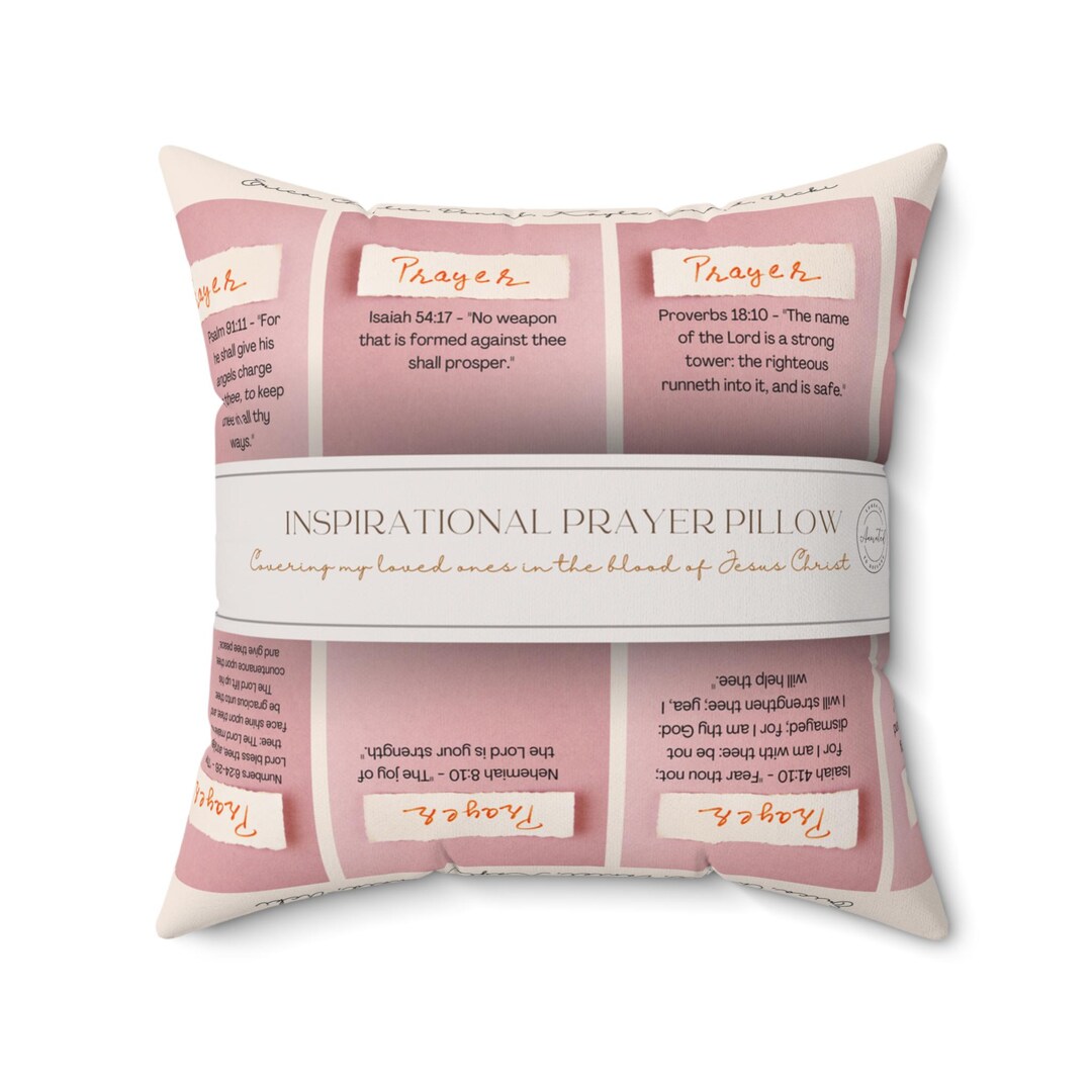 Inspirational Prayer Pillow, Personalized Decorative Cushion, Custom ...