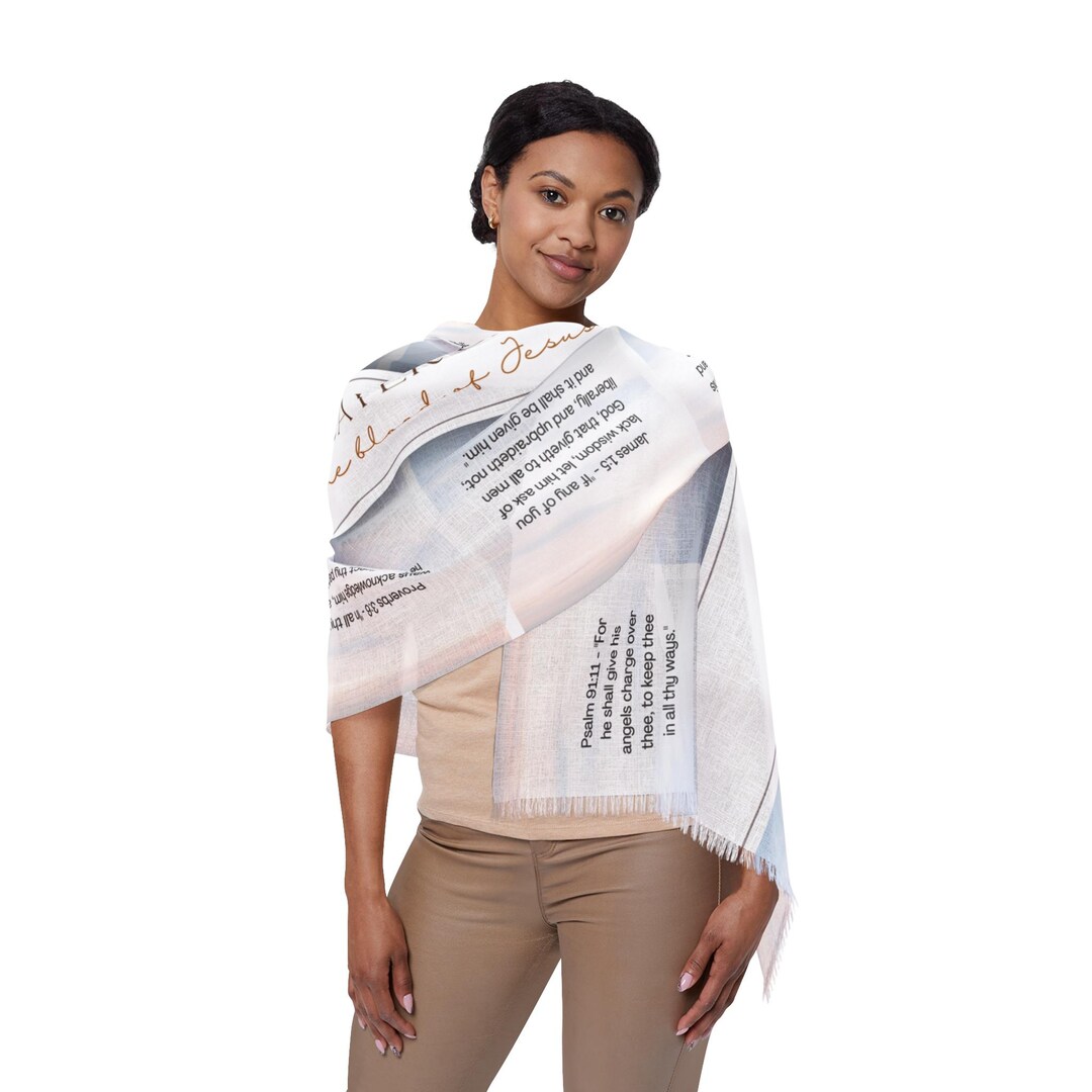 Prayer Shawl, Faith Scarf, Religious Wrap, Scripture Cover, Anointed ...