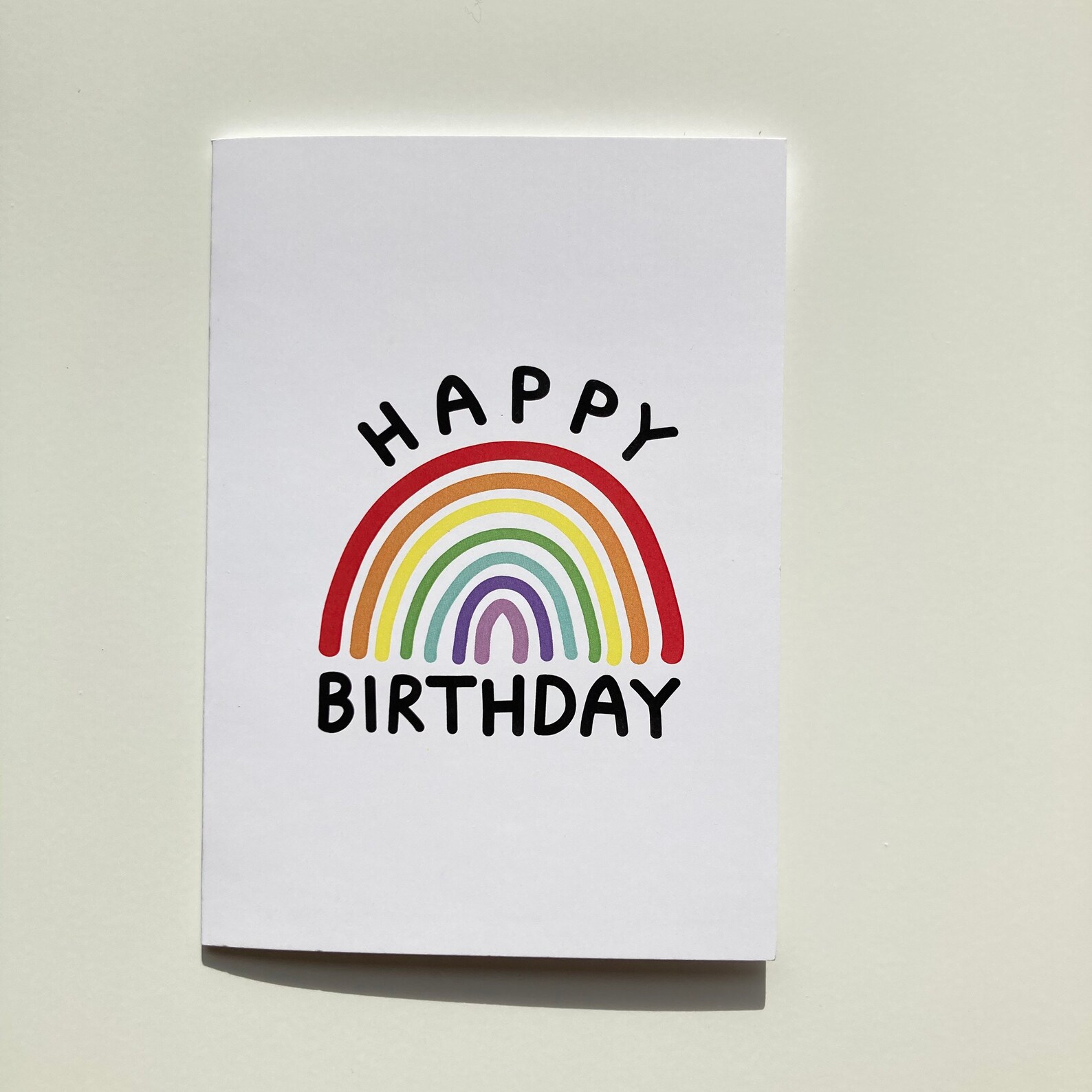Happy birthday rainbow greeting card | Etsy