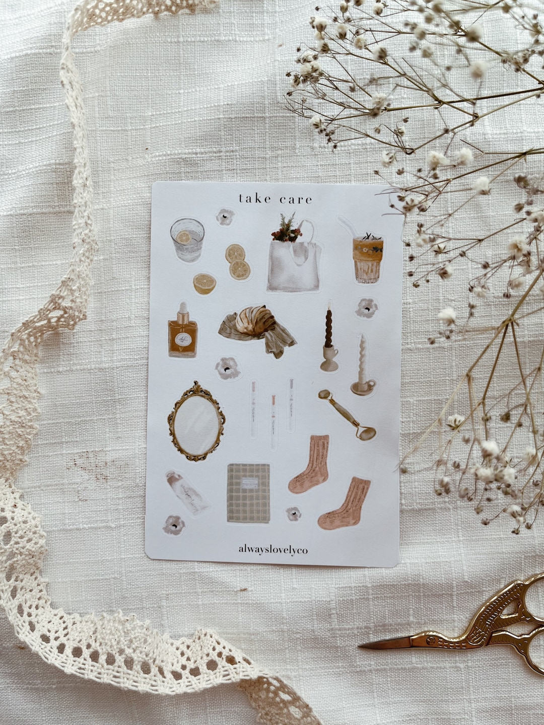 Take Care Sticker Sheet - Etsy