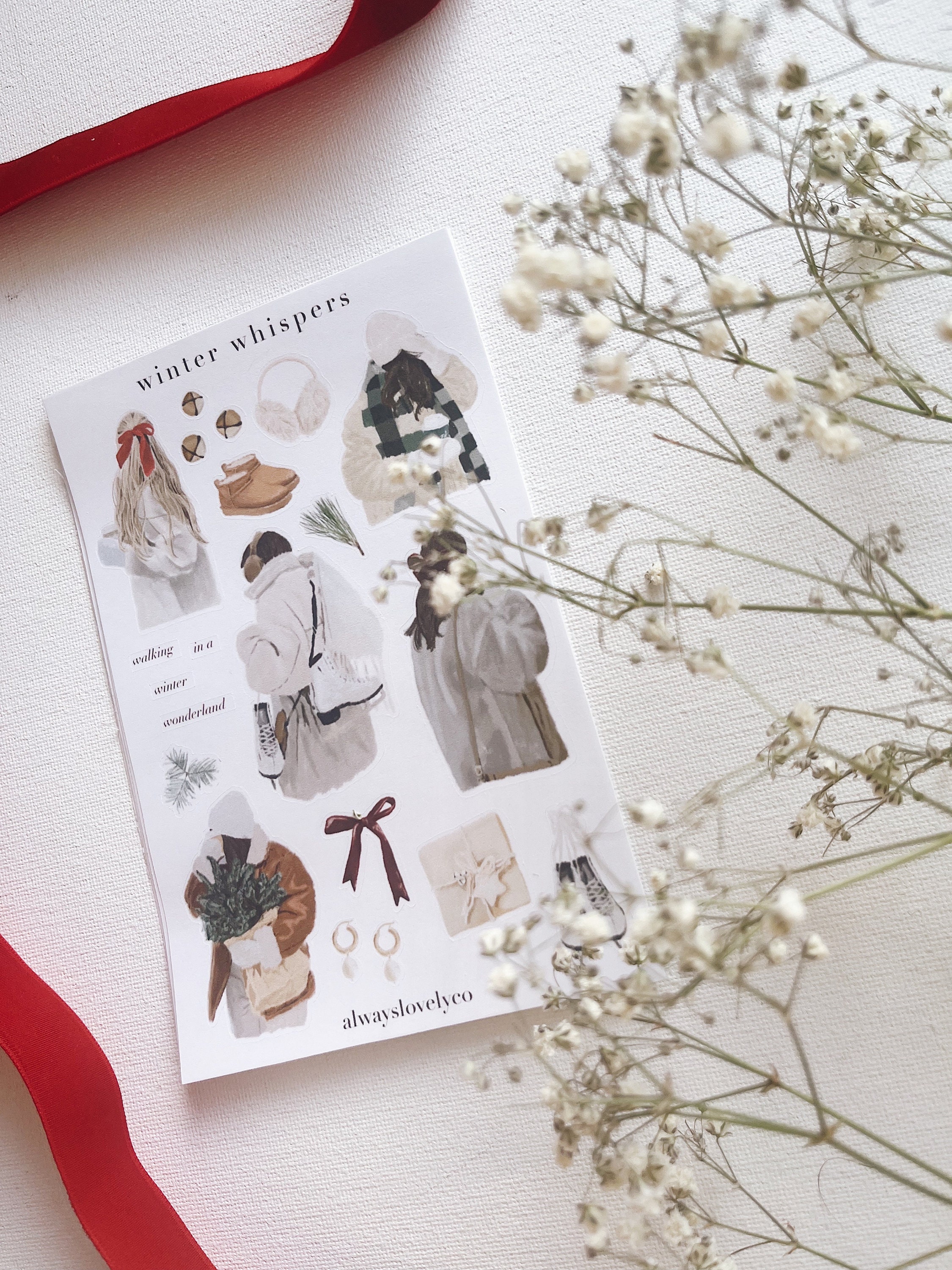 Winter Whispers Sticker Sheet - Etsy
