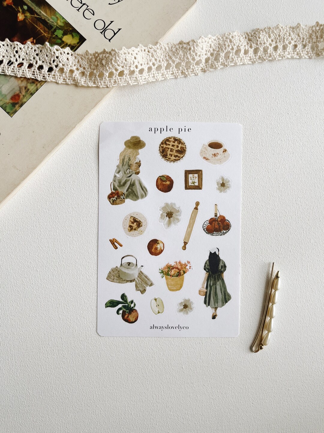 Apple Pie Sticker Sheet - Etsy