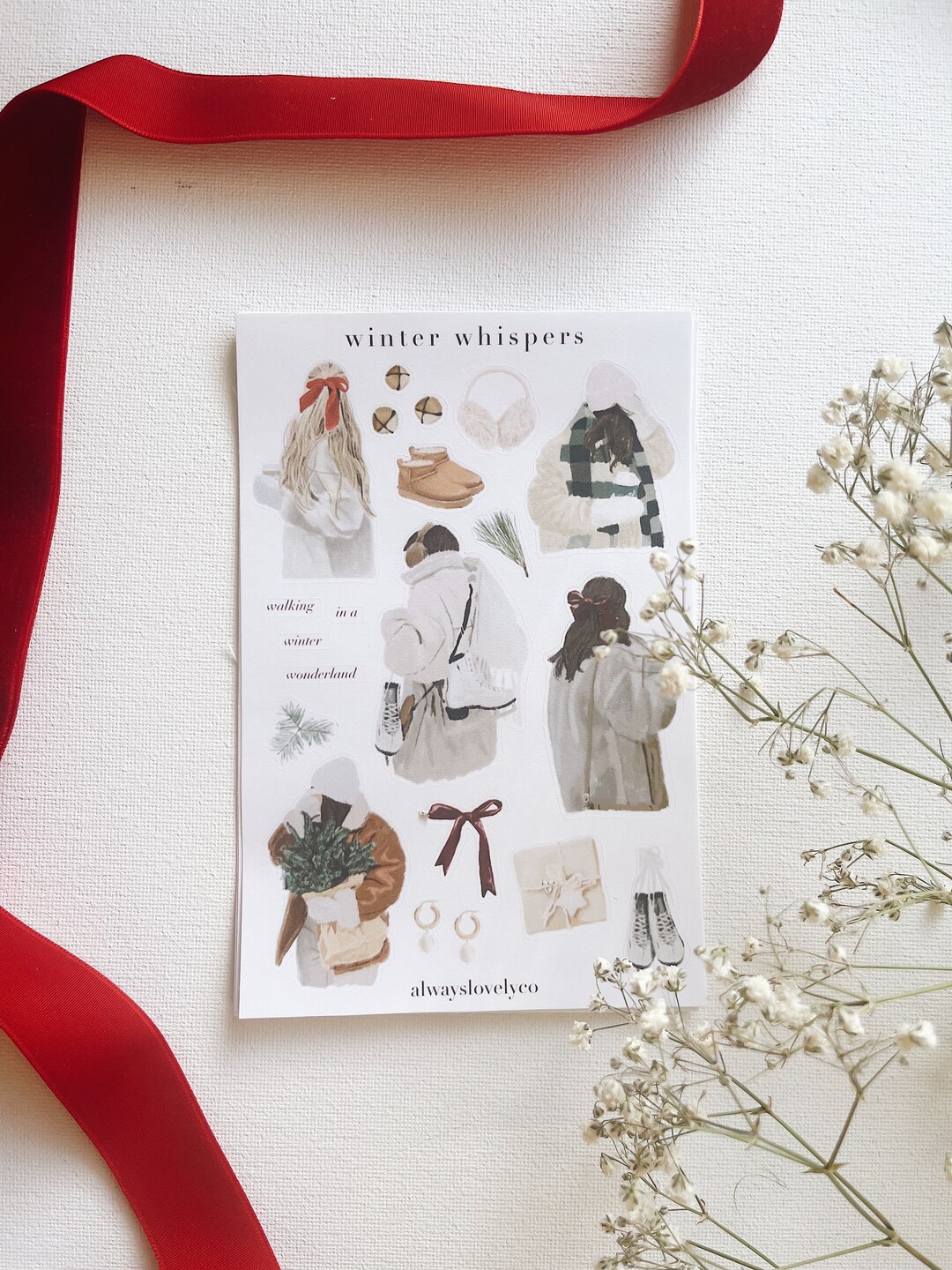 Winter Whispers Sticker Sheet - Etsy