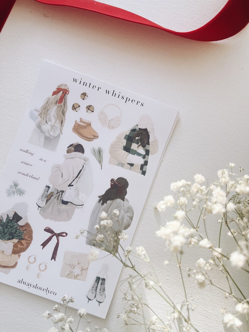 Winter Whispers Sticker Sheet - Etsy
