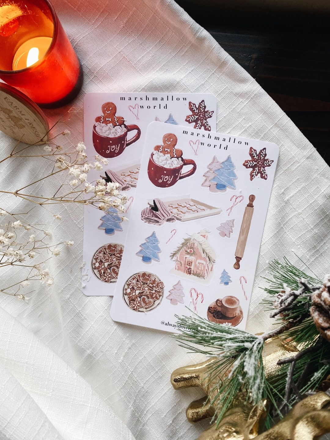 Marshmallow World Sticker Sheet - Etsy