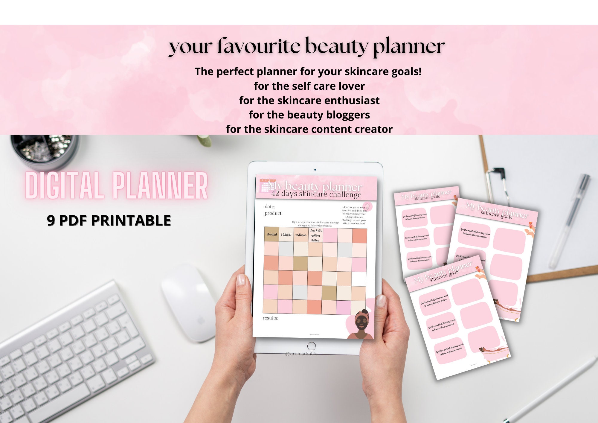 Your Favorite Beauty Planner Checklist, Skin Care Planner, Skincare ...