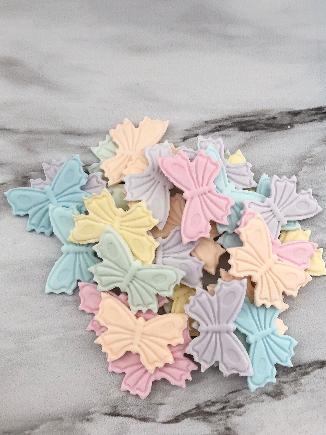 Pastel Butterflies Edible Cake Topper - Etsy