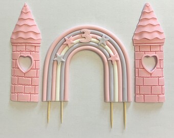 Pastel Colour Rainbow Cake Topper - Etsy UK