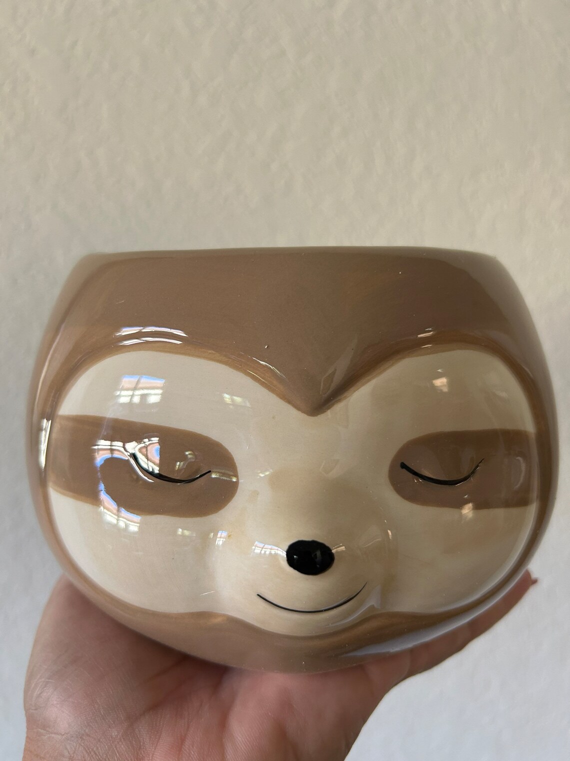 Large Sloth Ceramic Planter - Etsy