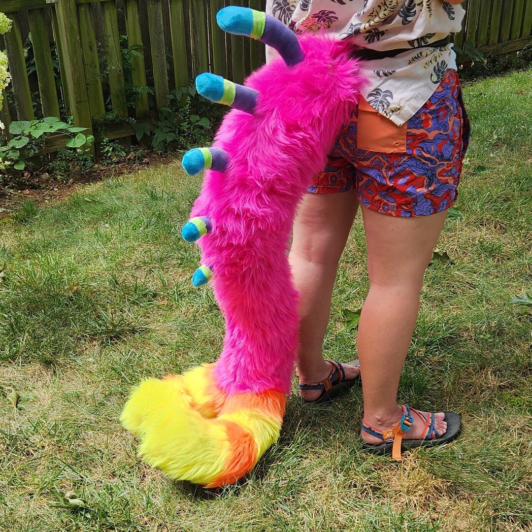 Alien Split Cat Tail UV Reactive Fur Furry Fursuit Antenna Alien Flesh ...
