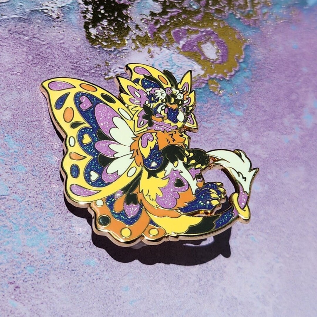 Noor Remix Makes Pins #20 - Non-binary - Butterfly Dragon - They / Them ...