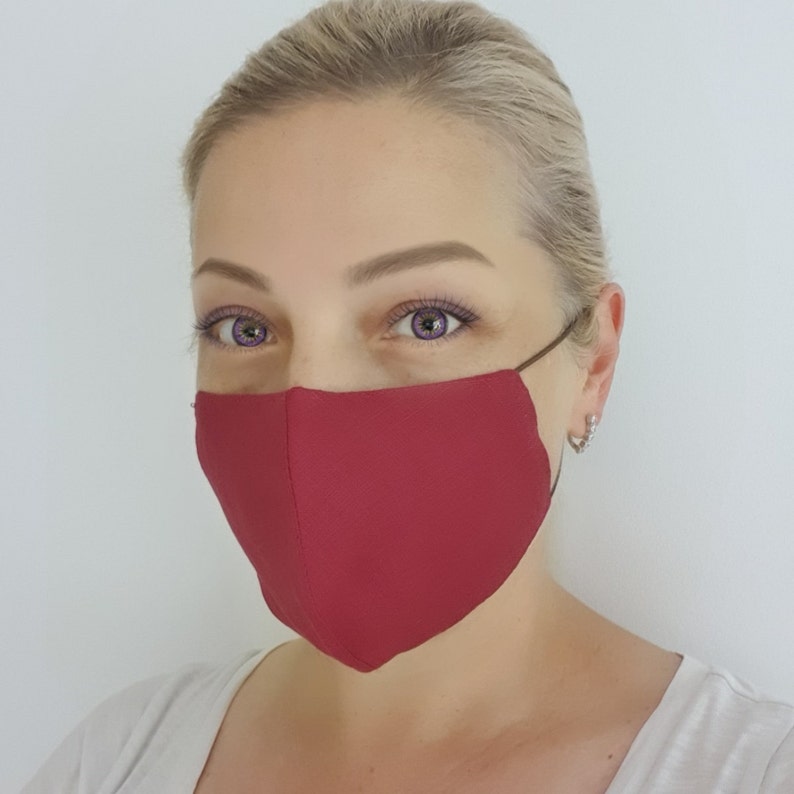 Women's Face Masks, Breathable Fabric, Reusable & Washable 100 Linen ...