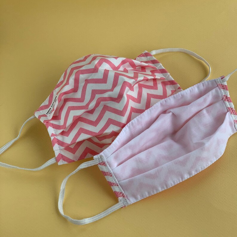 Mask Kids-children-girls, Ages 6-12, Washable, Reusable, 100% Cotton ...