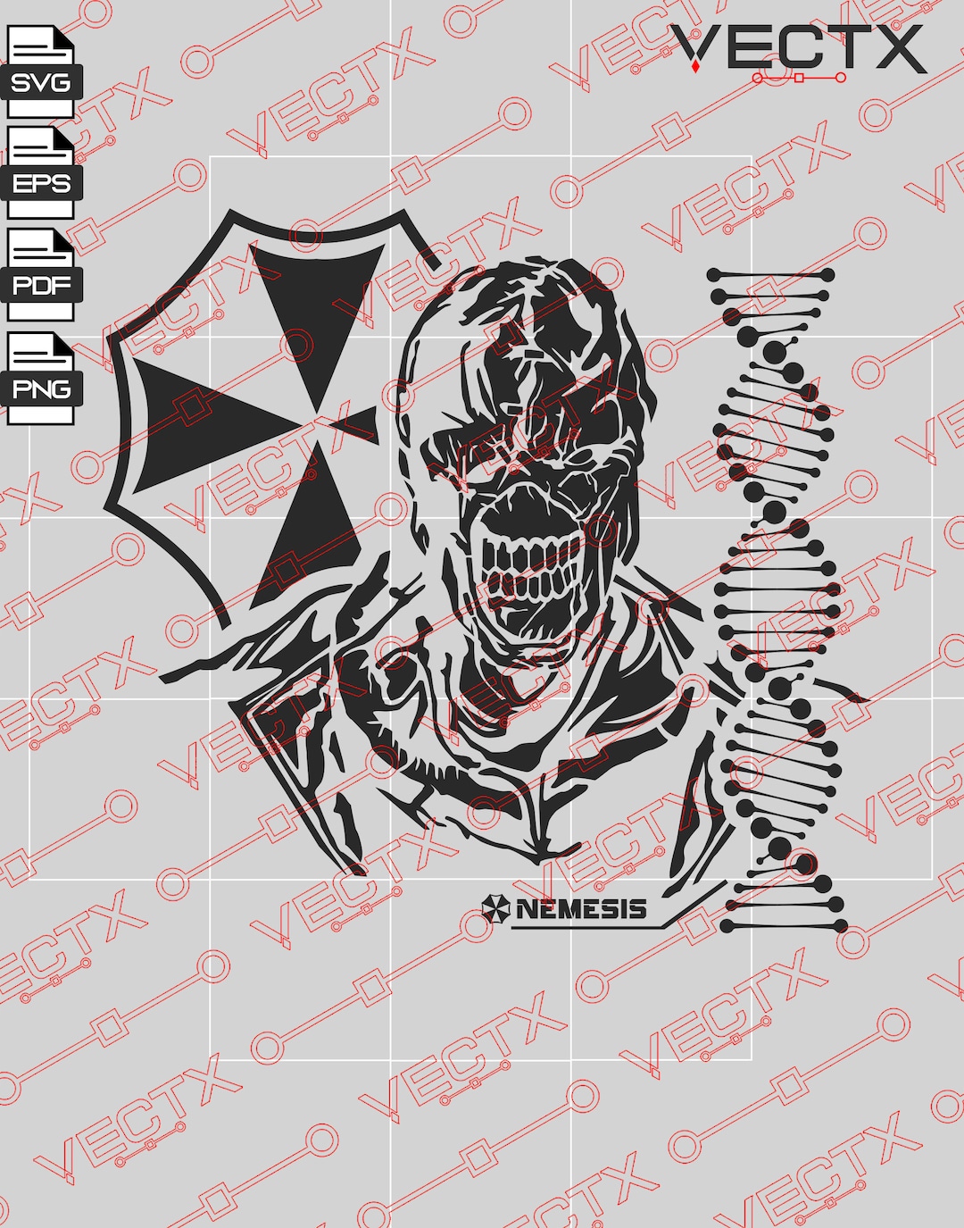 Resident Evil. Nemesis, Umbrella Corp, Svg, Eps, Pdf, Png, Instant Download - Etsy