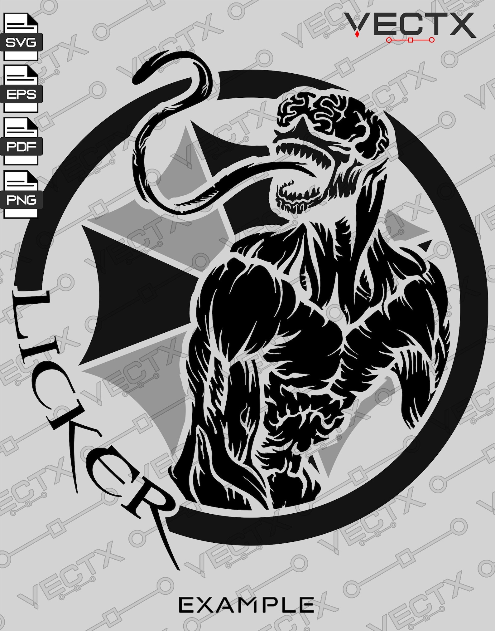 Resident Evil, Licker Svg, Eps, Pdf, Png, Digital Cut File, Zombie ...