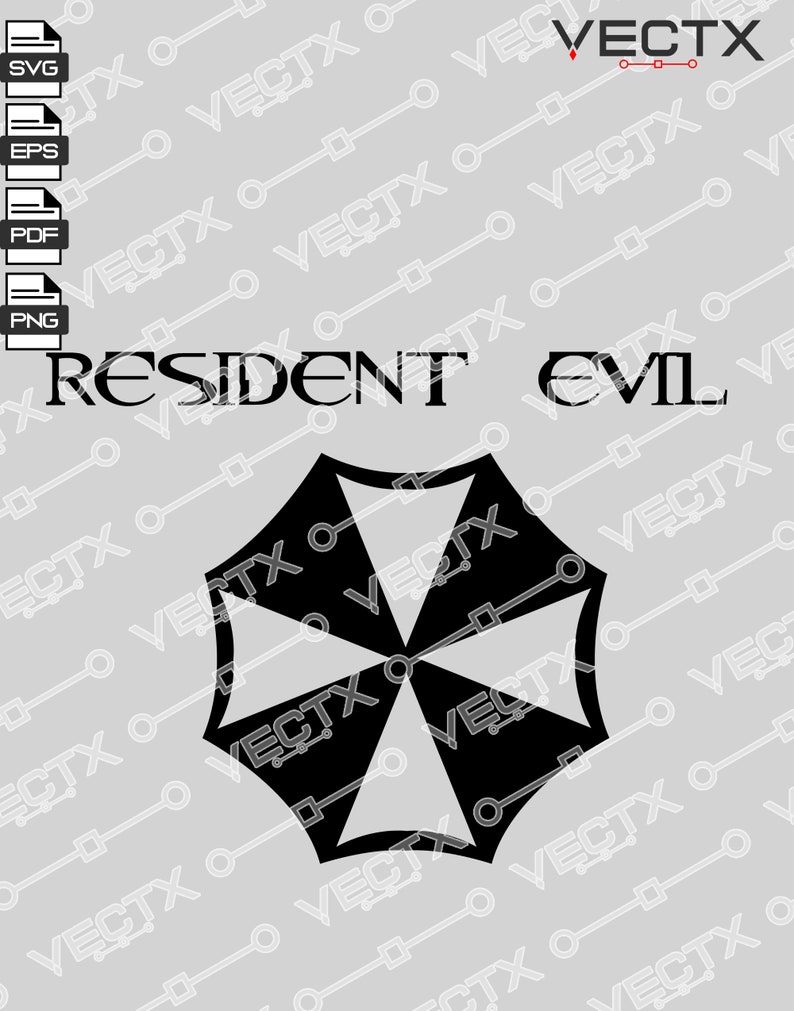 Resident Evil, Umbrella Corporation, Svg, Eps, Pdf, Png, Digital Cut ...