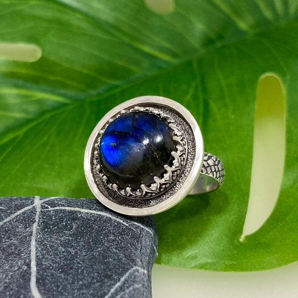Dark Blue Ring - Etsy