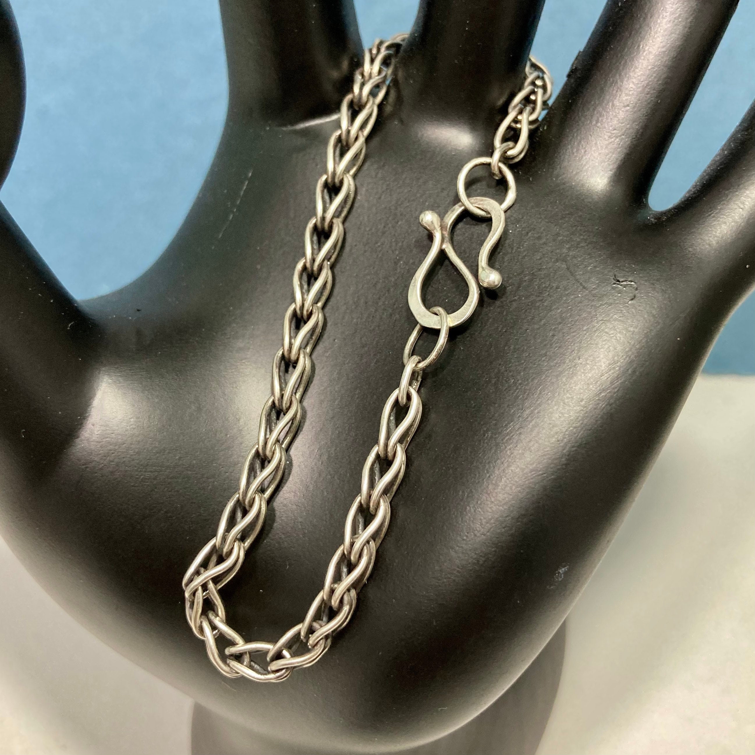 Handmade Sterling Silver Loop in Loop Chain Bracelet 7.25 - Etsy