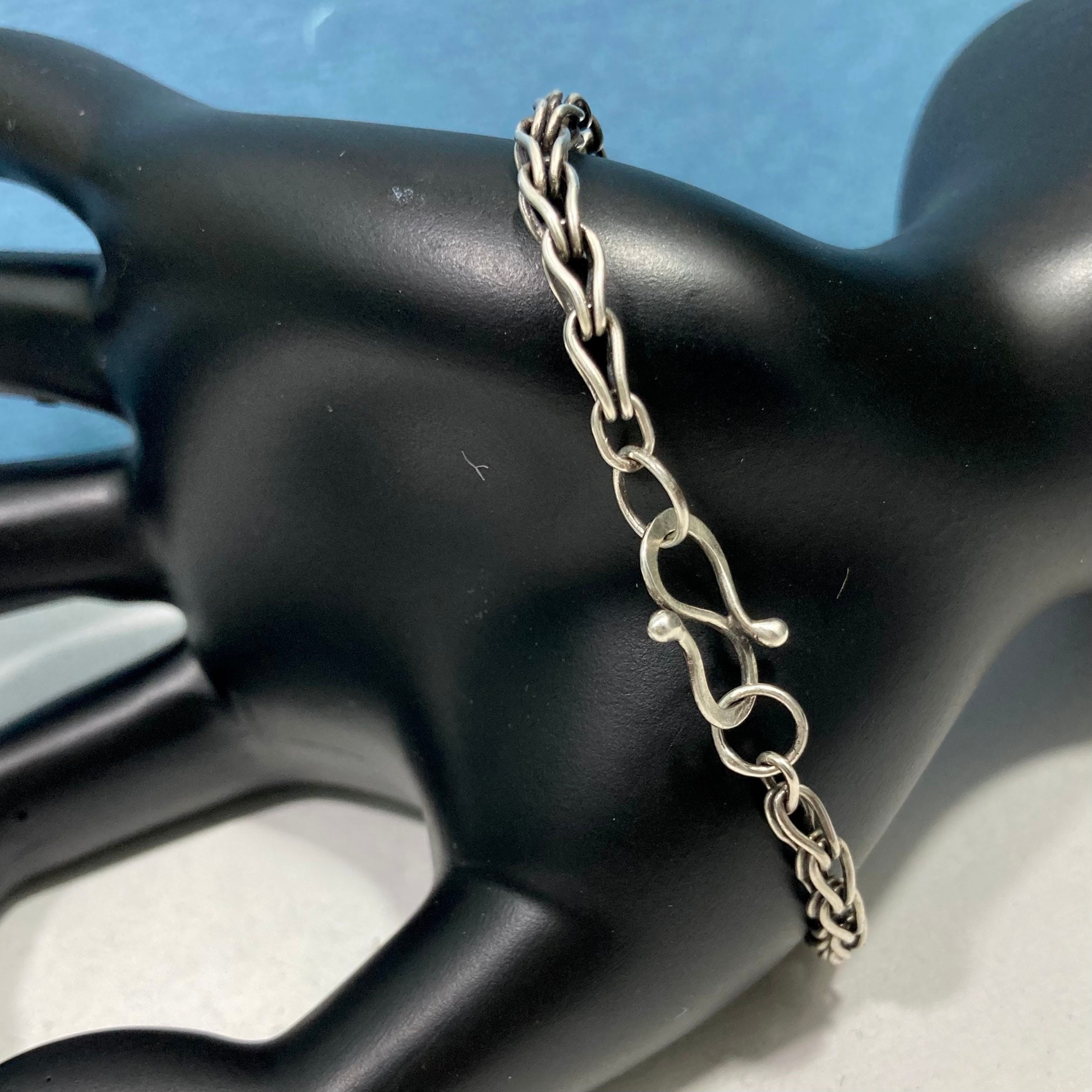 Handmade Sterling Silver Loop in Loop Chain Bracelet 7.25 - Etsy
