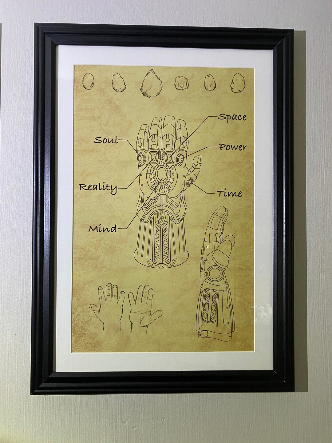 Infinity Gauntlet Avengers Schematic Sketch Poster Print Infinity ...