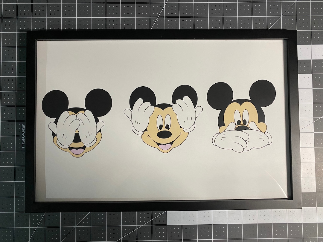 Three Mickeys Disney Inspired Three Monkeys Poster Print See No Evil ...