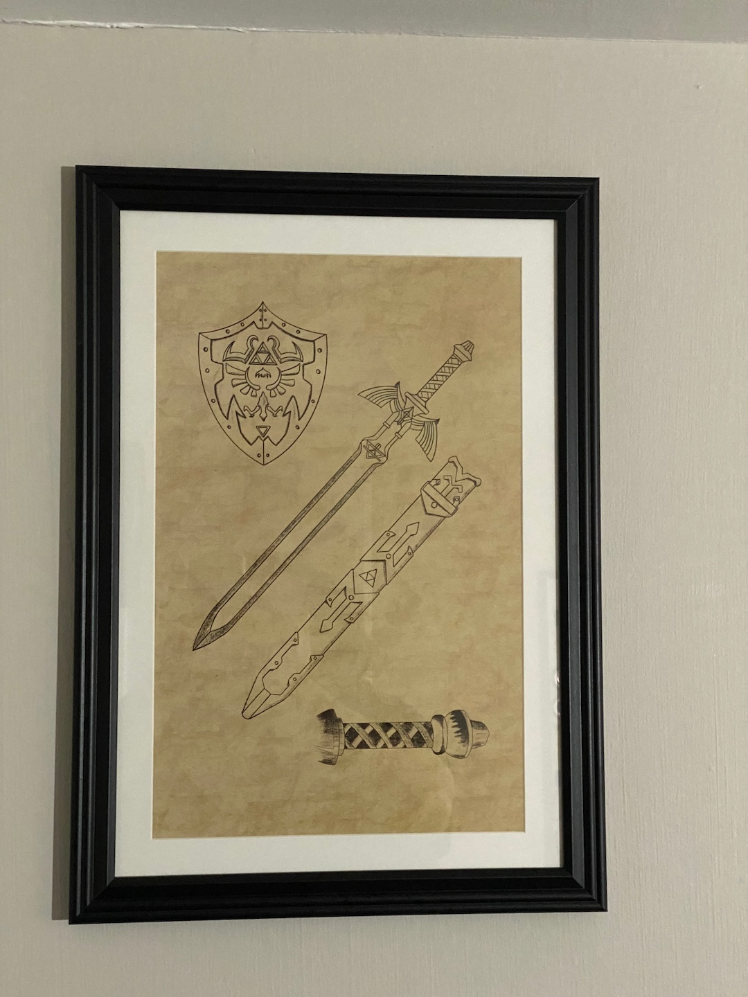 Master Sword Schematic Poster Print Legend of Zelda Inspired Gift for ...