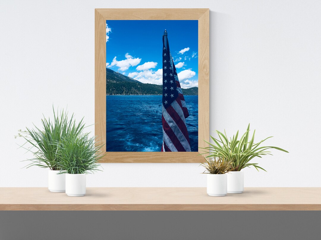 Flag Over Water | Digital Download | Print | Wall Art | - Etsy