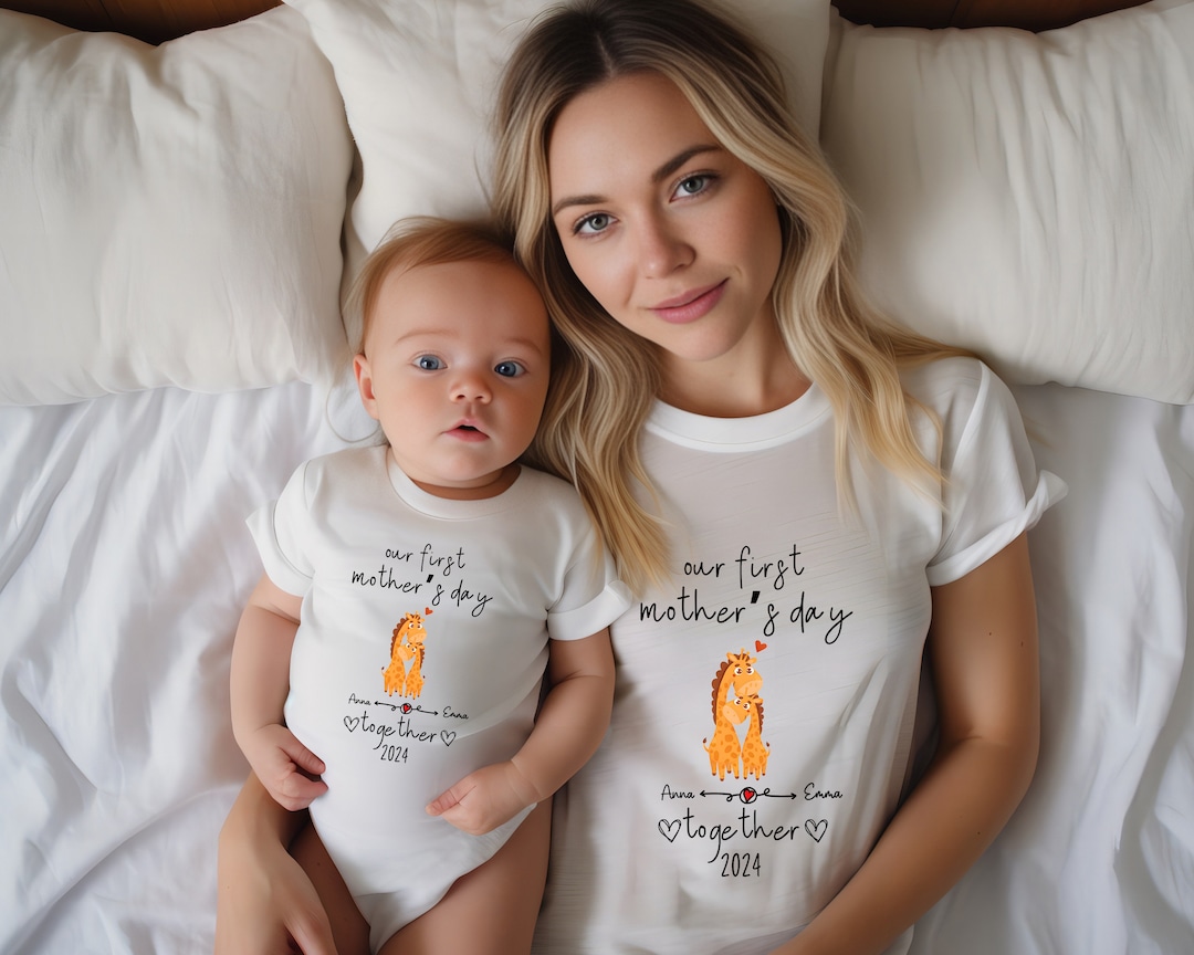 First Mother's Day Matching Mom and Baby Shirt and Bodysuit for Mother ...