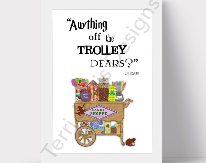 Sweet Cart Sign | 'anything off the Trolley Dears?' - Etsy UK