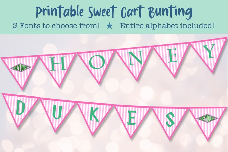 Printable Sweet Cart Bunting | Instant Digital Download - Etsy UK