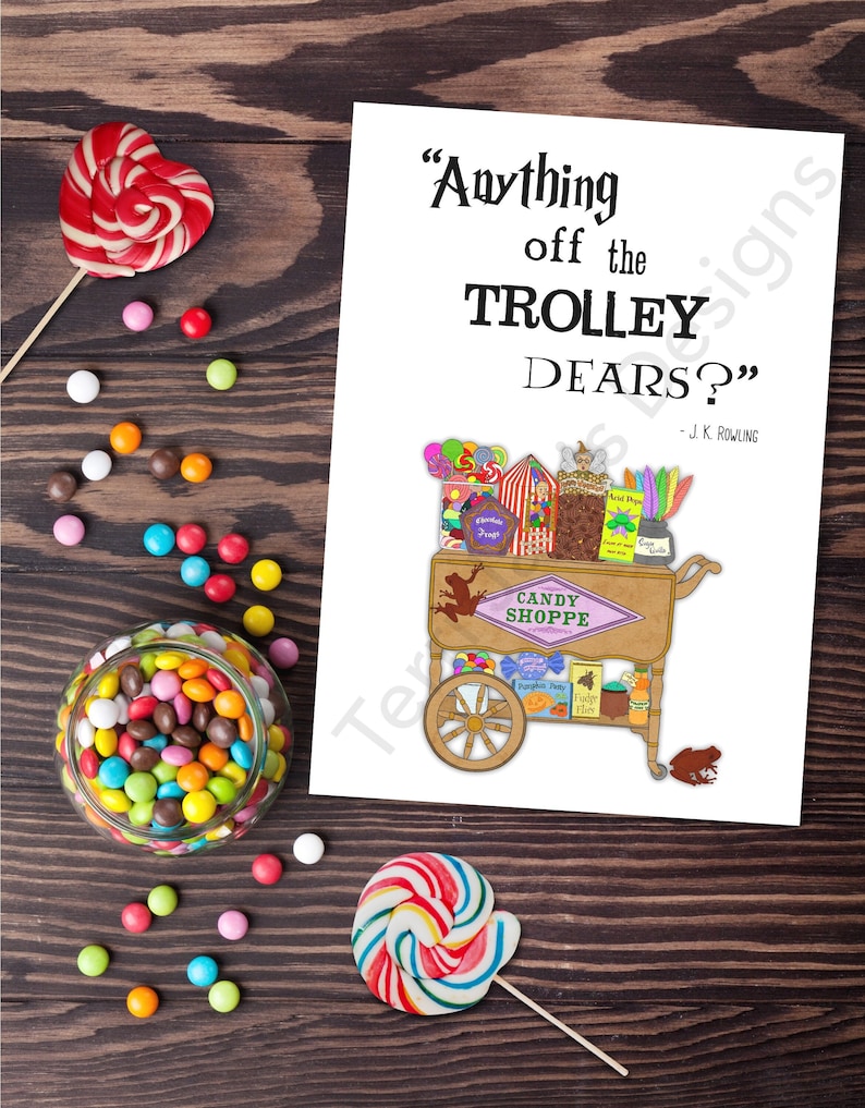 Sweet Cart Sign 'anything off the Trolley Dears' - Etsy