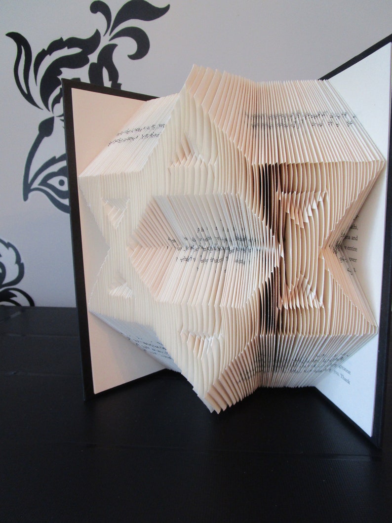 Star of David Folded Book Art, Religious Gift, Bat Mitzvah Gift, Bar ...