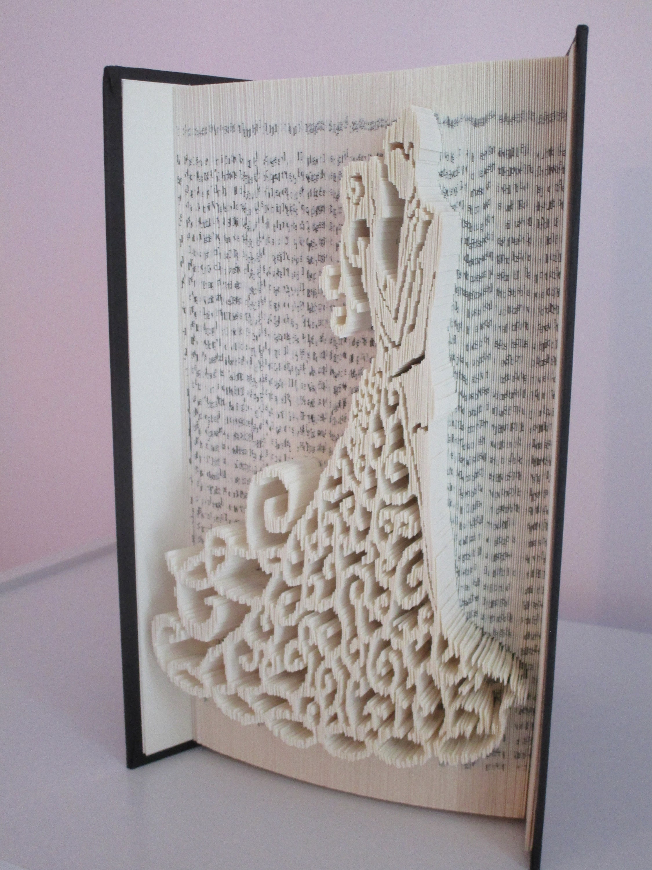 Wedding Bride and Groom Folded Book Art - Etsy