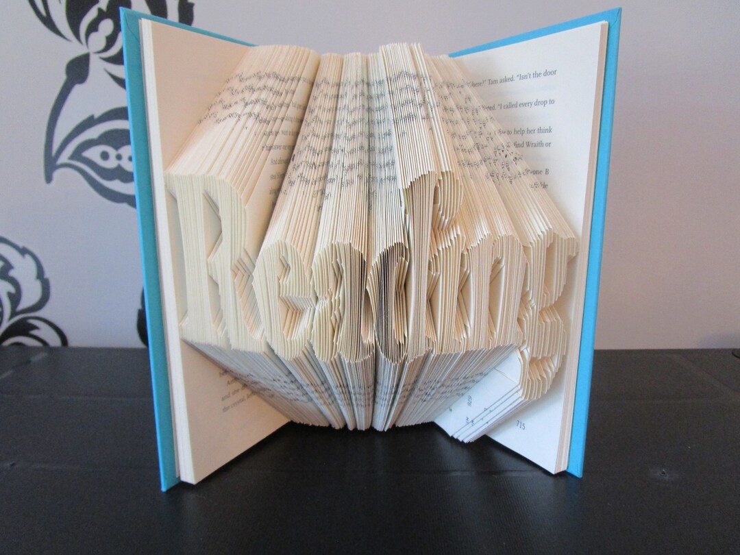 Reading Folded Book Art, Book Lover Gift, Bookish Gift, Birthday Gift ...