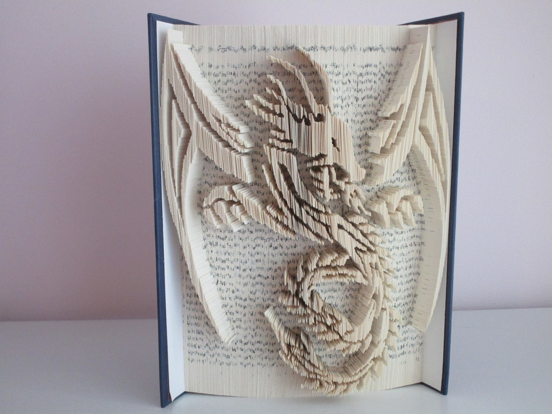 Dragon Folded Book Art - Etsy