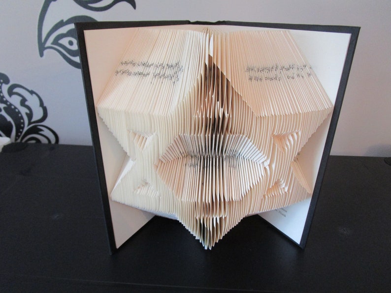 Star of David Folded Book Art religious gift bat mitzvah | Etsy