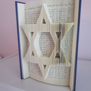 Star of David Folded Book Art - Etsy