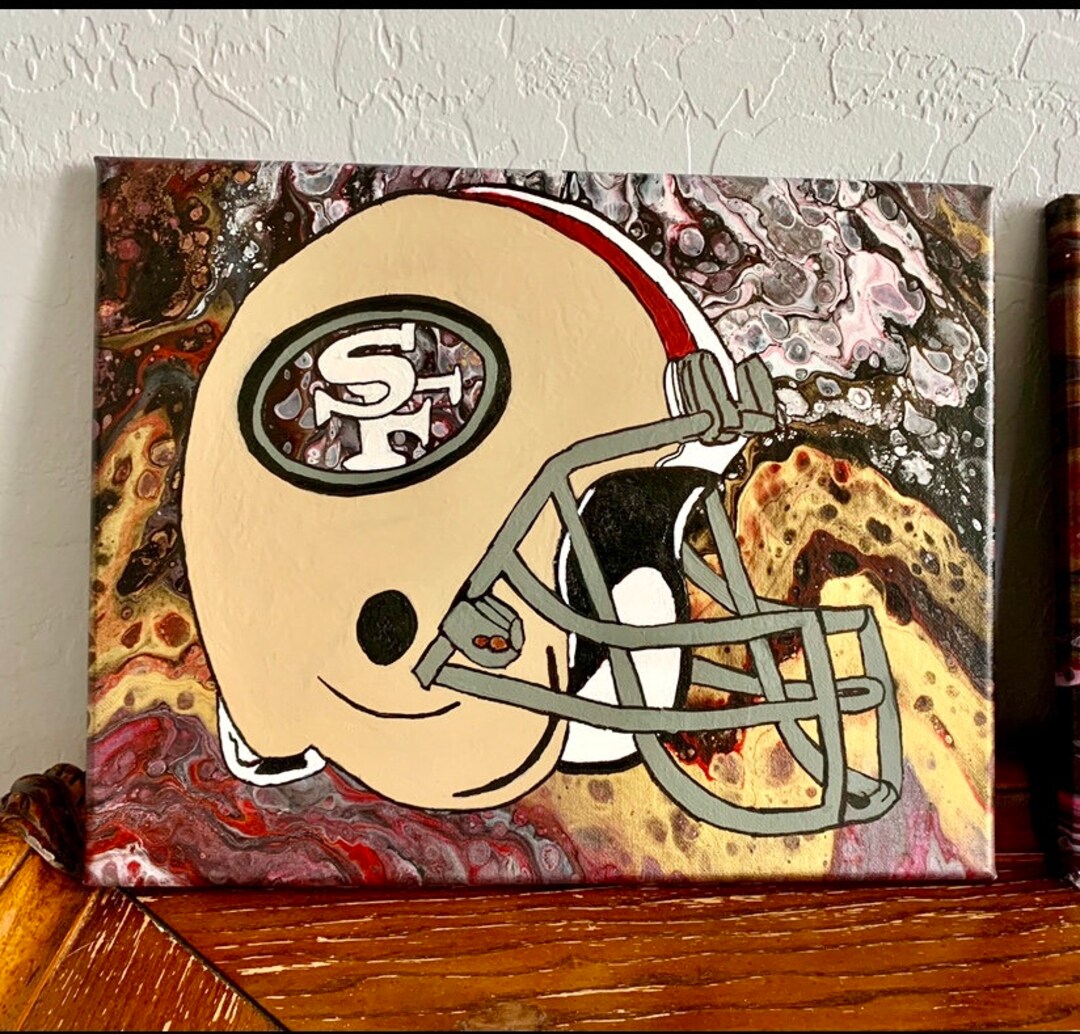 San Fransisco 49ers Acrylic Fluid Art Painting 11 X 14 - Etsy