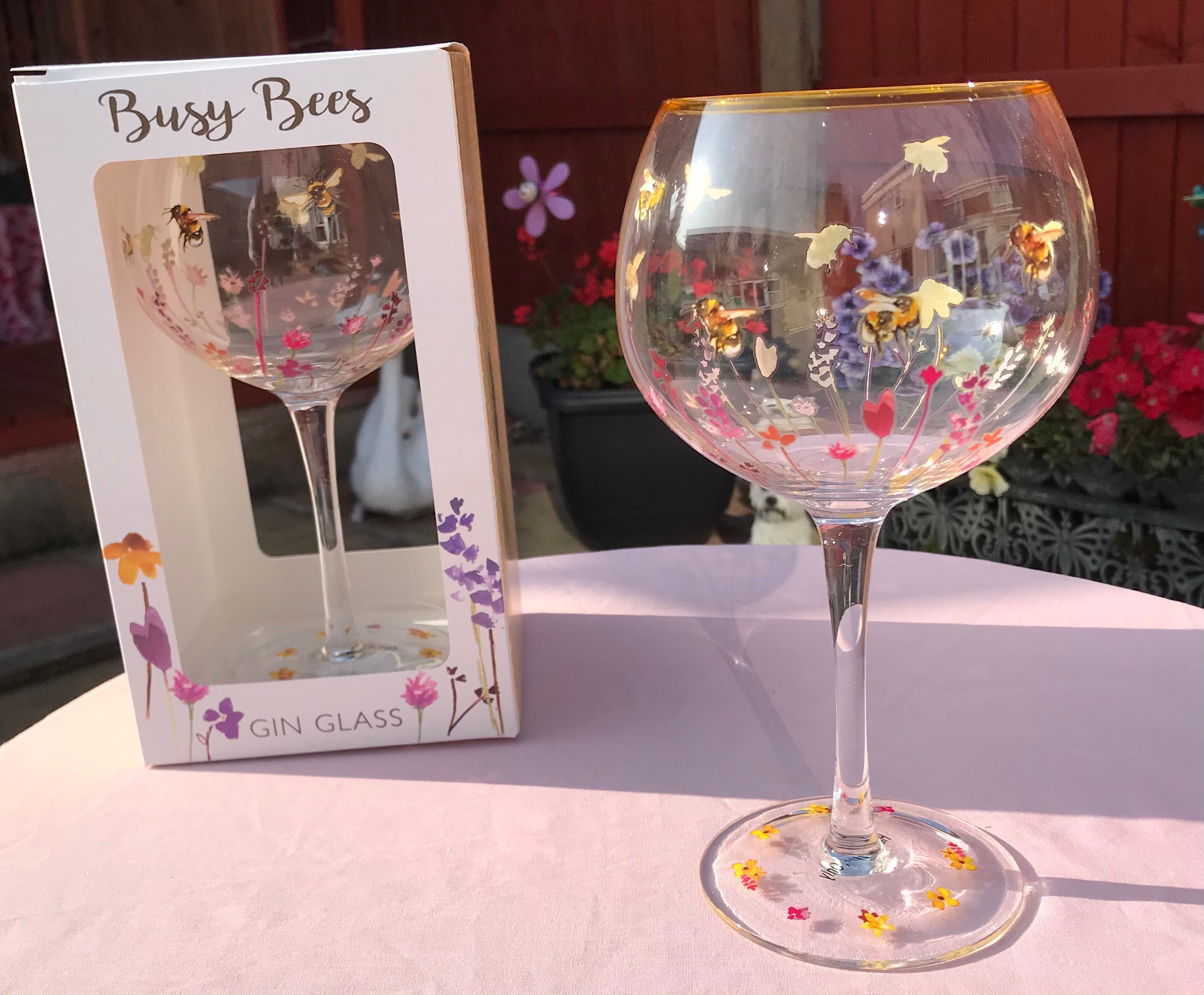 Personalised Bee Gin Glass - Etsy UK