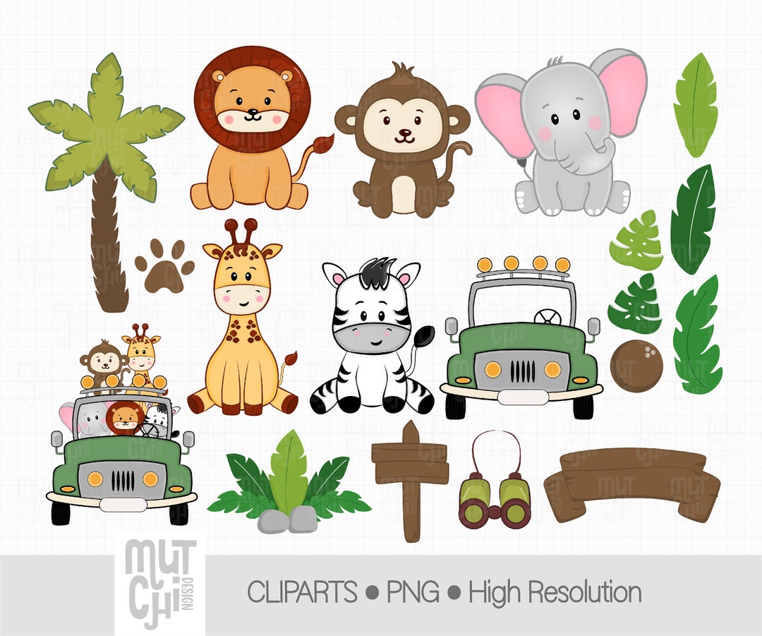 Jungle Animals Clipart , Png, Safari Animals, Jungle, Cliparts ...