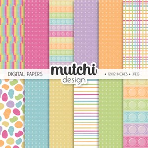 Pop It Fidget Toy Candy Colors Digital Paper Pop It, Digital Paper Set ...