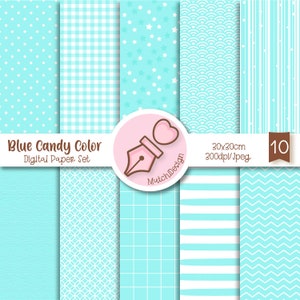 Candy Color Digital Paper Set candy colors Backgrounds candy | Etsy