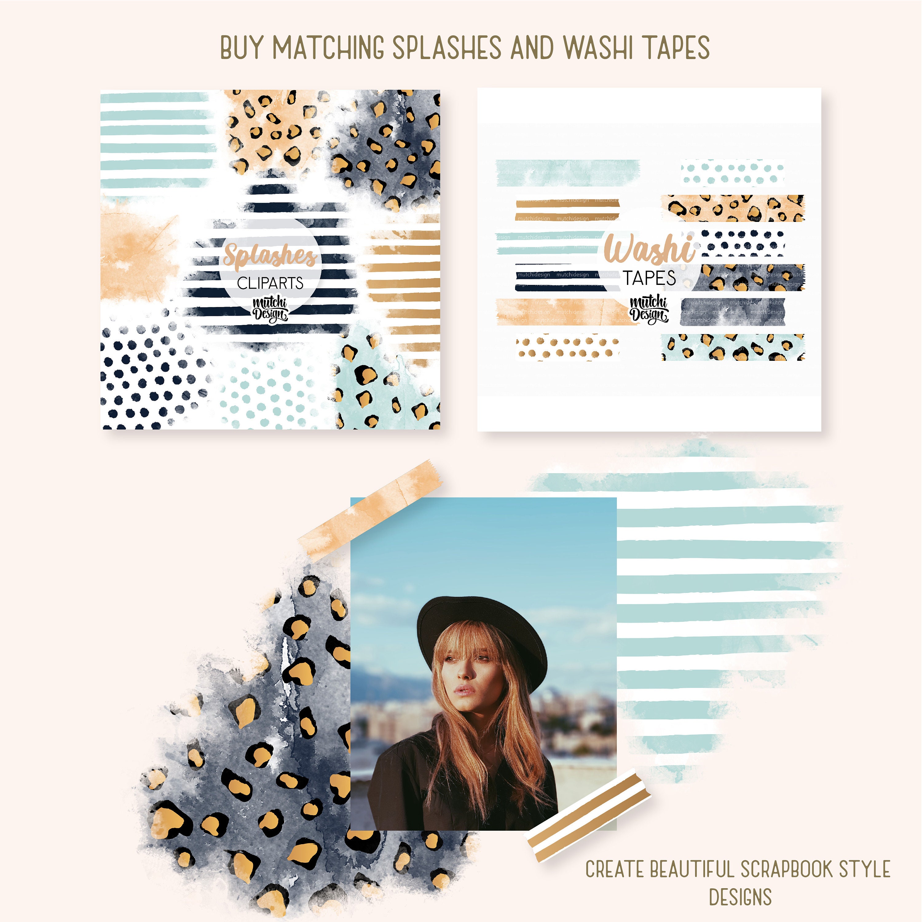 Boho Digital Paper Backgrounds Boho Animal Print Digital - Etsy