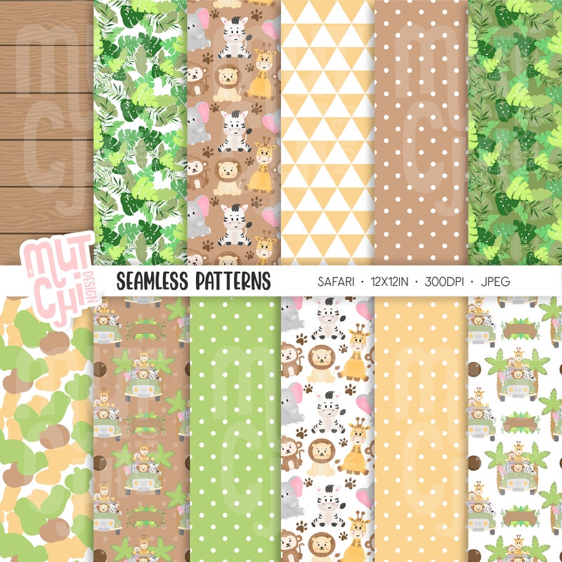 Safari Digital Paper - Etsy
