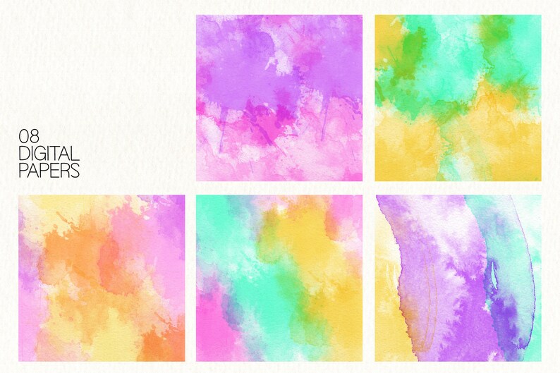 Colorful Digital Paper Tie Dye Tie Dye Colorful Backgrounds - Etsy