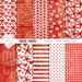 Valentine's Day Watercolor Digital Paper Set, JPG, Digital, Romantic ...
